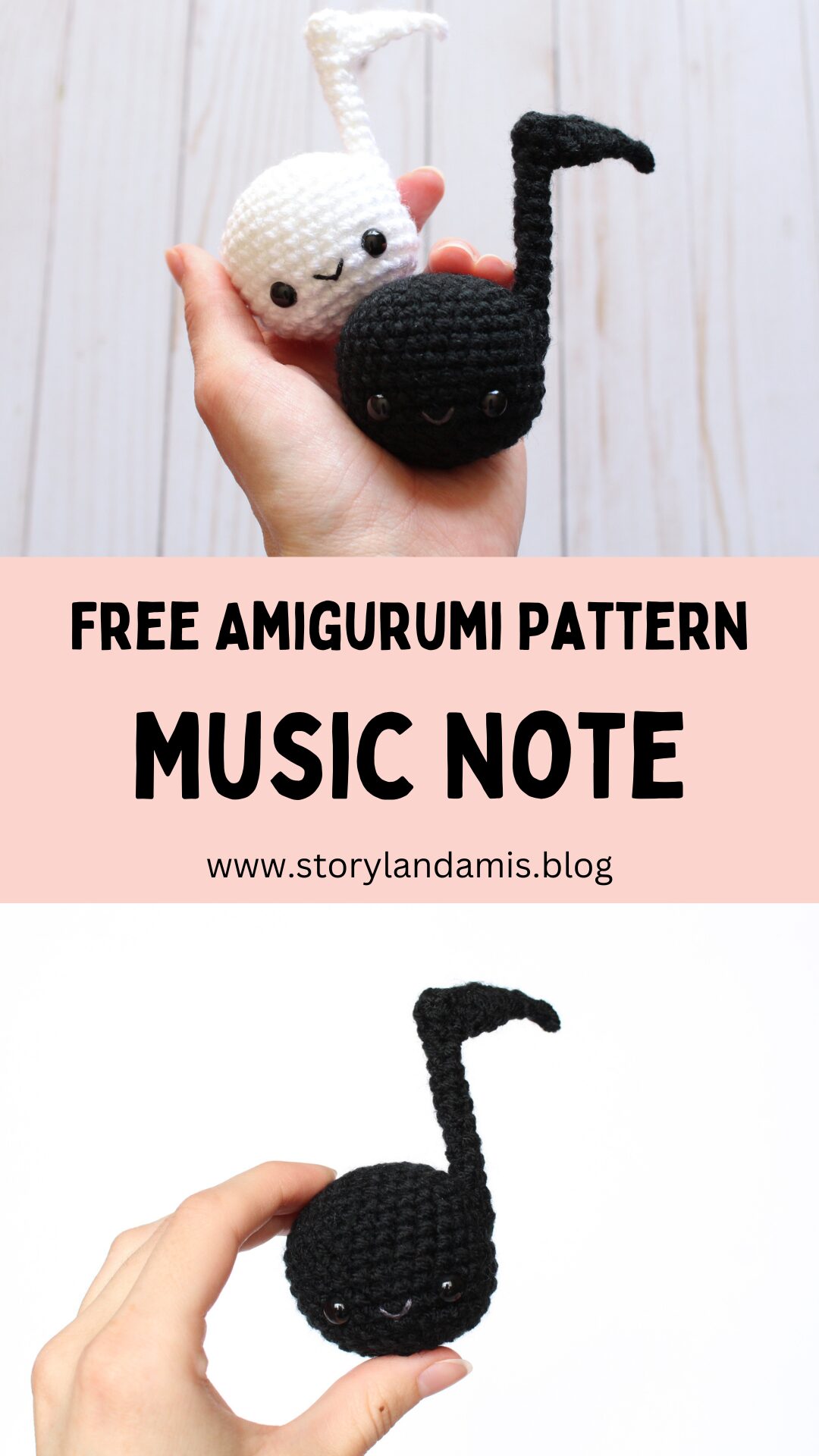 Music Note Amigurumi Pattern - Free Crochet Pattern - Storyland Amis